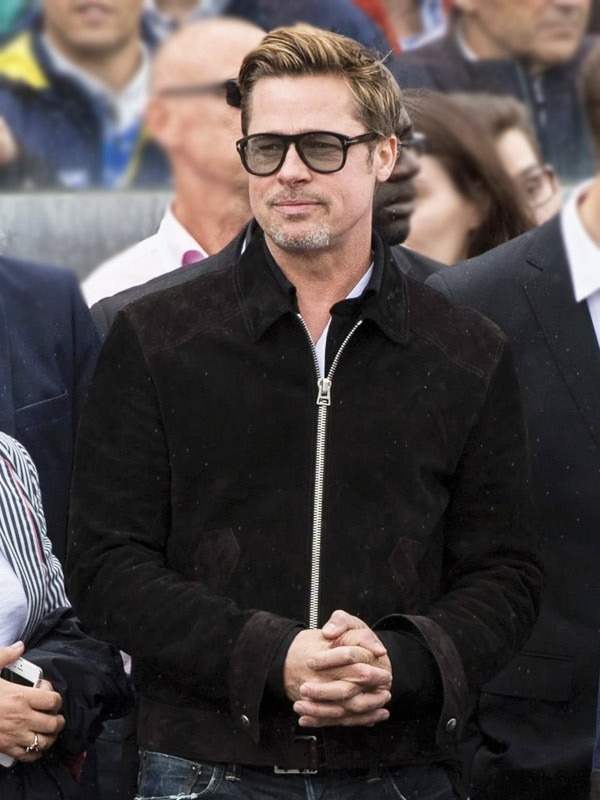 Brad Pitt F1 2025 Black Suede Jacket Victoria Jacket