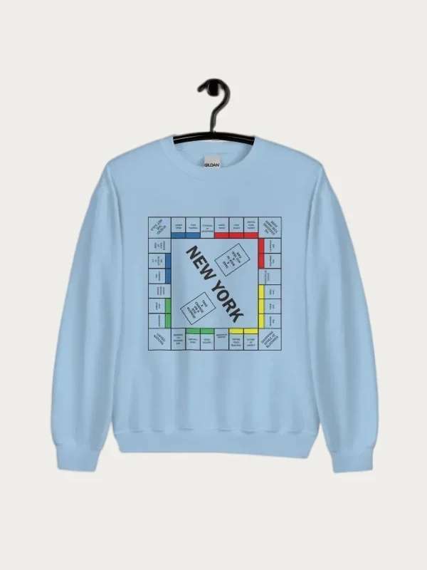 And Just Like That S02 New York Monopoly White Sweatshirt And Just Like That S02 New York Monopoly White Sweatshirt