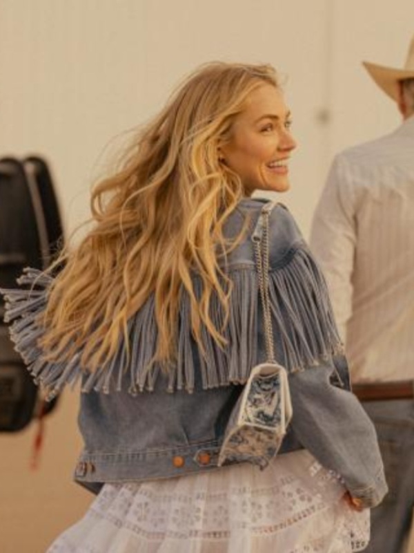 Landman 2024 Michelle Randolph Fringe Jacket