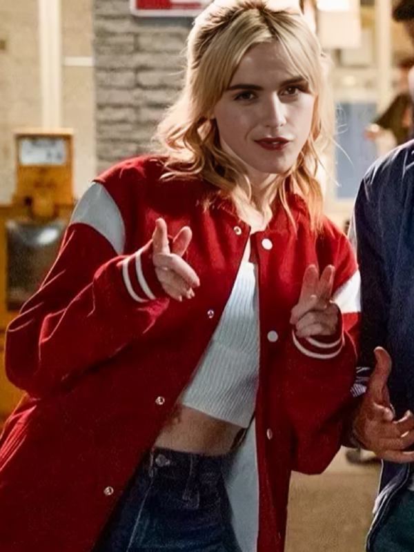 Sweethearts Kiernan Shipka Varsity Jacket | jamie varsity jacket