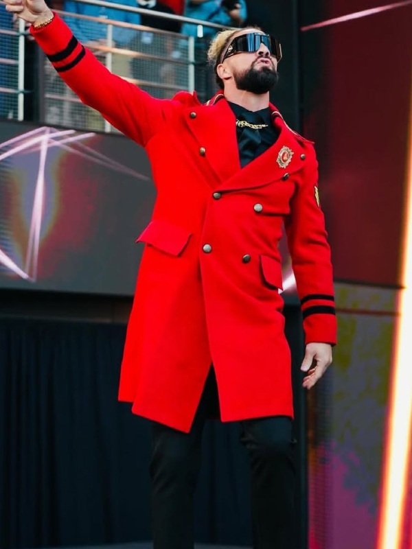 Seth Rollins WWE Raw Netflix Kickoff Red Coat
