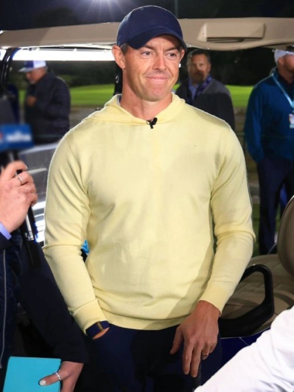 Rory McIlroy Golf Yellow Hoodie | Victoria Jacket
